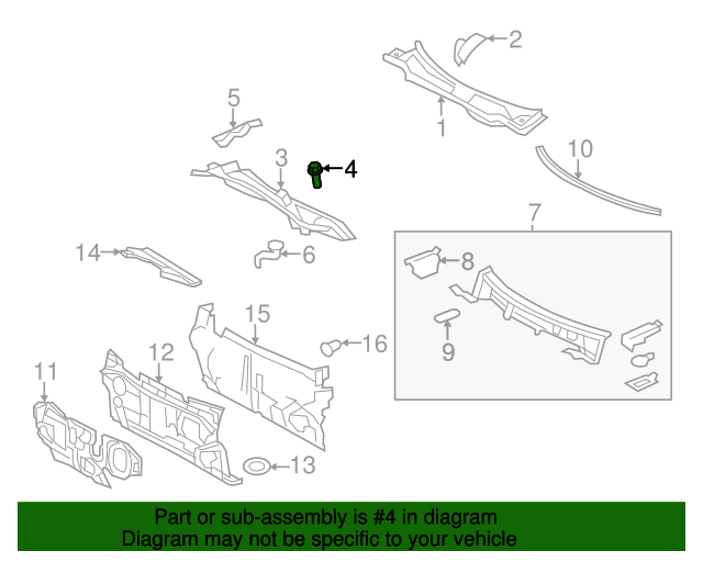 2012-2023 Toyota Inner Panel Assembly Bolt 90119-A0243 | Toyota Parts ...