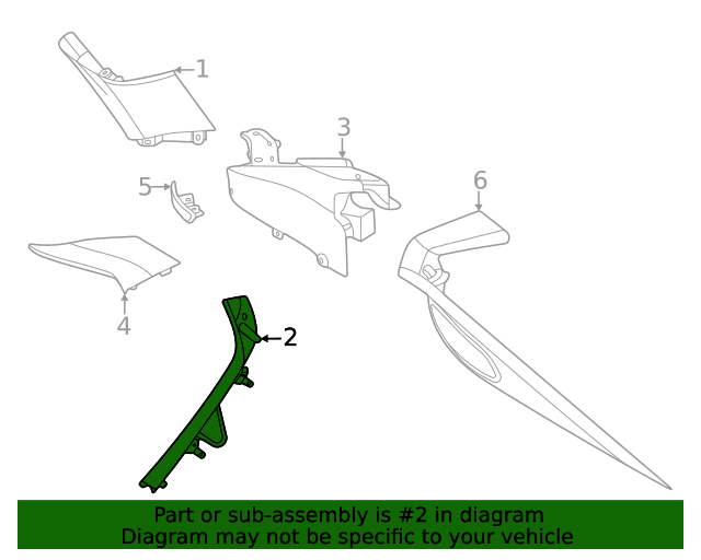 Genuine BMW 51-43-7-949-922 | Lock Pillar Trim | FREE Shipping on Most ...