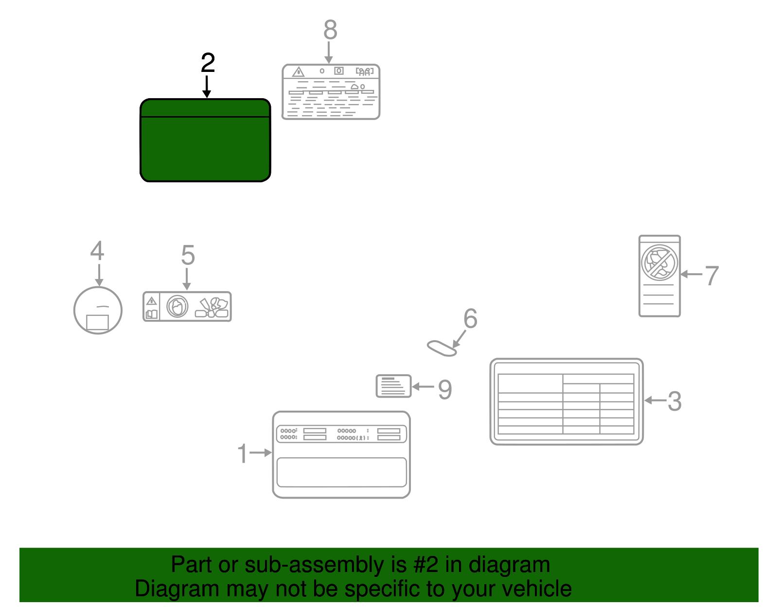 2018-2024 Genesis Label Refrigerant 97699-B1360 | OEM Parts Online