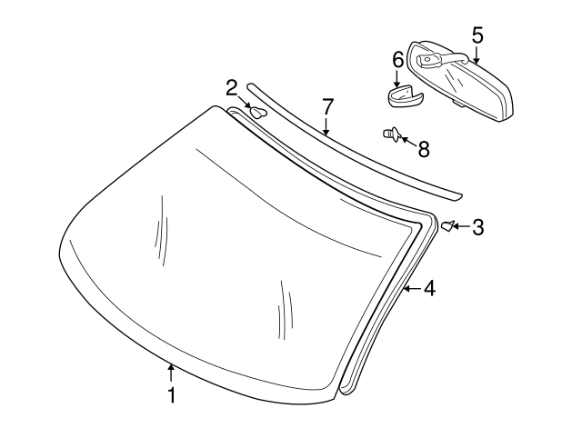 65023FA000 - Reveal Molding - 1993-2001 Subaru Impreza | Subaru Parts Guys