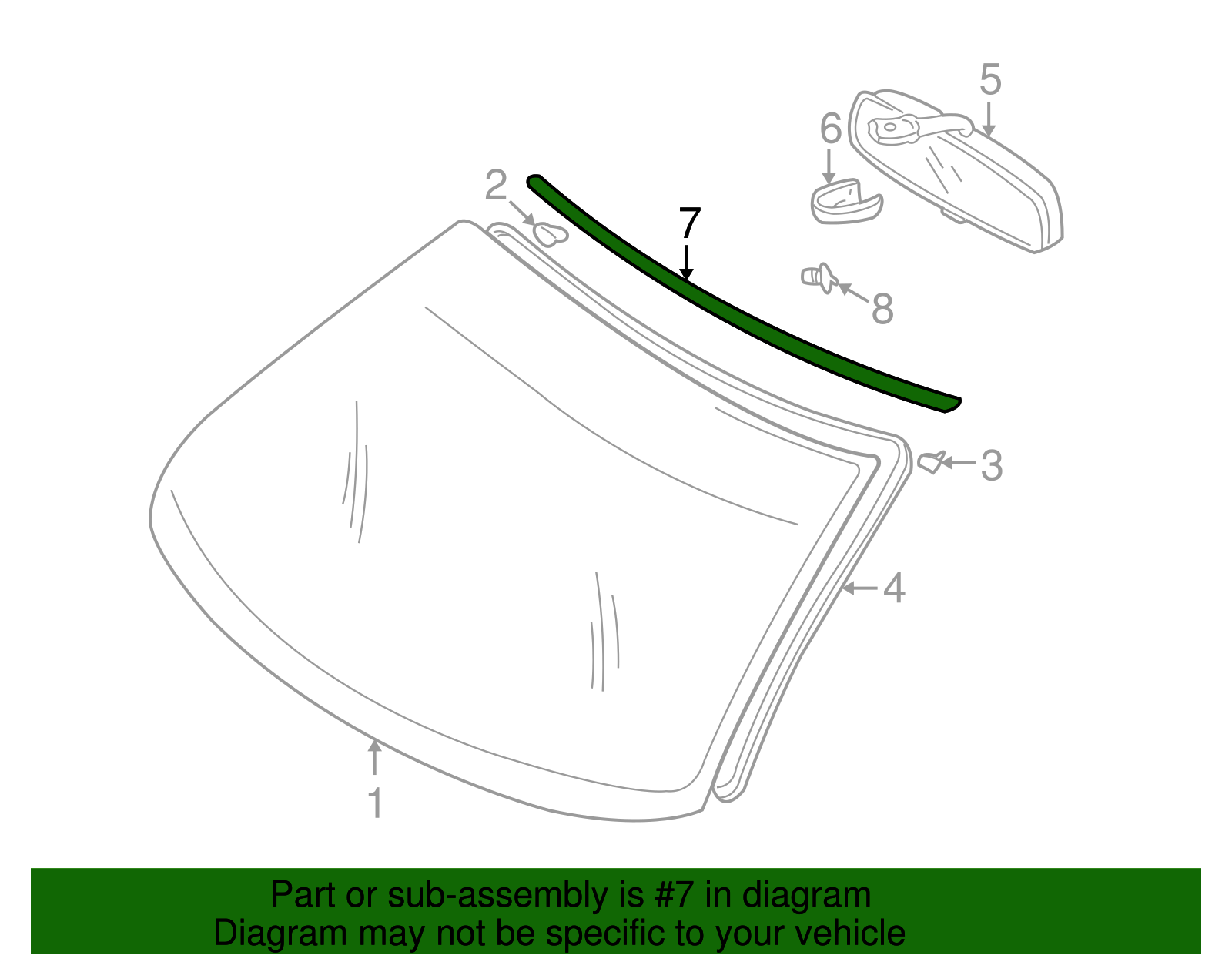 1993-2001 Subaru Impreza Reveal Molding 65023FA000 | Subaru Parts For You