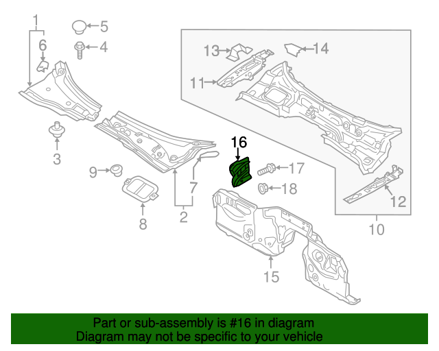 2016-2020 Mazda MX-5 Miata Panel Reinforced - Driver's Side (LH) N243 ...