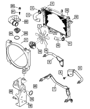 2003-2004 Dodge 03-04 Dodge Ram 2500 3500 5.9L Diesel RADIATOR COOLING FAN CLUTCH OEM NEW MOPAR ...
