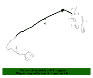 28243-3NA0A - Antenna Cable 2011-2017 Nissan LEAF | Nissan Parts ...