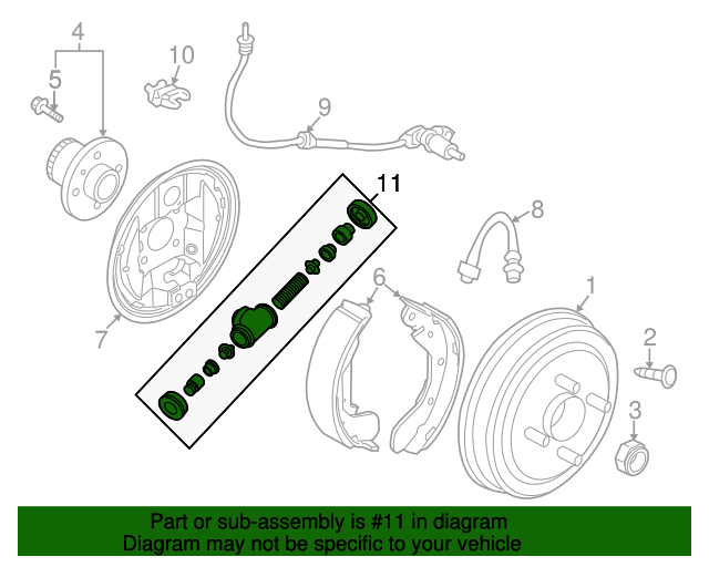 2005-2011 GM Rear Drum Brake Wheel Cylinder 96574719 GM | GMPartsDirect.com