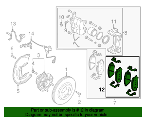 58101-J5A00 - Brake Pads Front 2018-2021 Kia Stinger | Kia.Parts Store