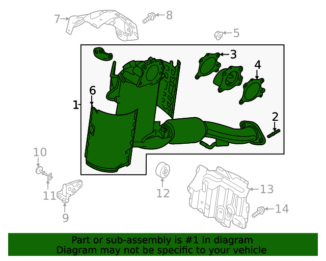 SHF7-20-50XA - Mnfd W/Converter 2019 Mazda CX-5 | Bam Wholesale Parts
