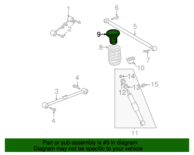 48313-0C020 - Coil Spring Damper 2005-2007 Toyota Sequoia ...