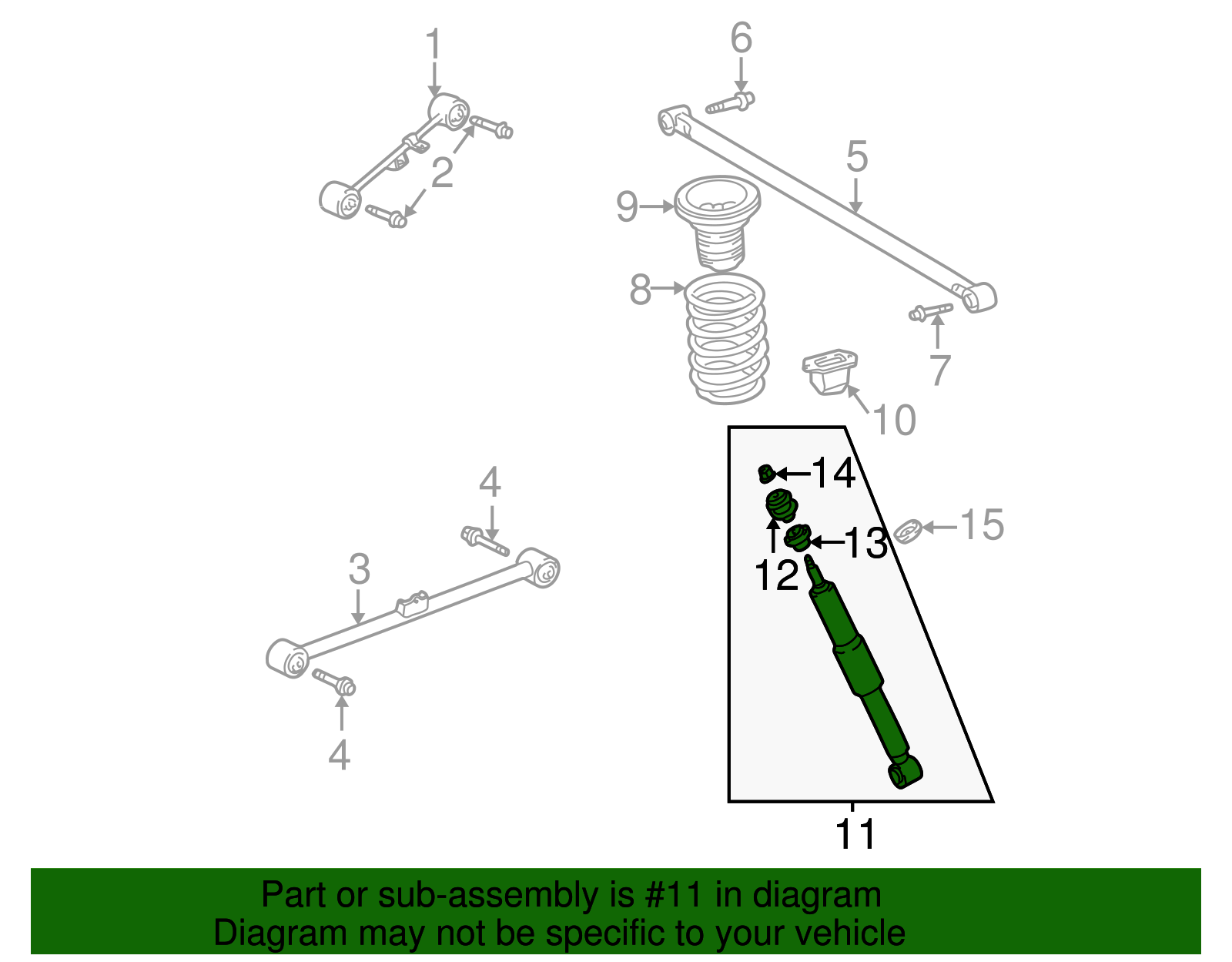 2005-2007 Toyota Sequoia Shock Absorber 48530-80190 | Toyota Parts Center