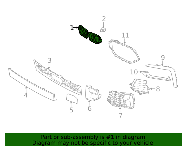51138494884 - 2020-2021 BMW X6 Upper Grille (51-13-8-494-884) | BMW of ...