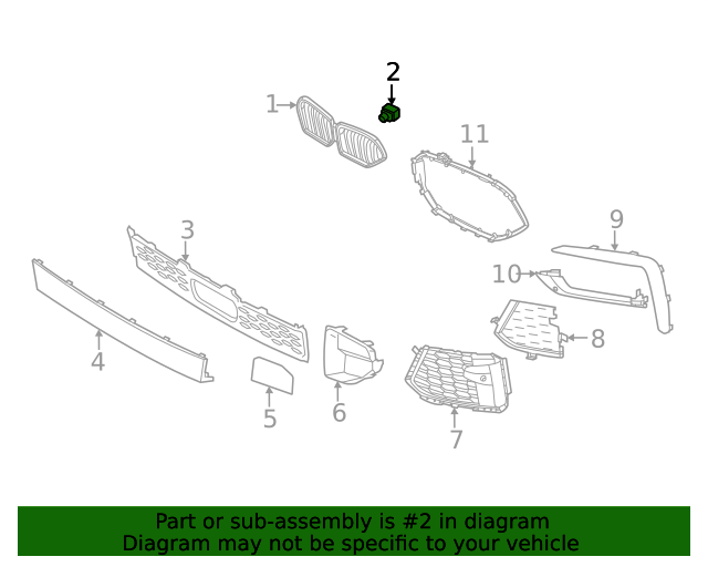 51117933177 - 2020-2021 BMW X6 Front Camera Plug (51-11-7-933-177 ...