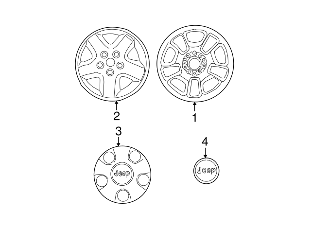 2002-2007 Jeep Liberty Wheel, Steel 5GL65S4AAE | TascaParts.com