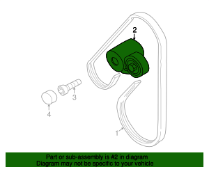 1998-2005 Volkswagen Passat Belt Tensioner 078-903-133-AB | OEM Parts ...