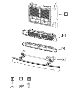 2019-2024 Ram 1500 Active Shutter Grille 68405073AE | Mopar eStore