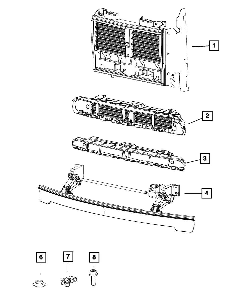 2019-2024 Ram 1500 Active Shutter Grille 68405073AE | OEM Parts Online