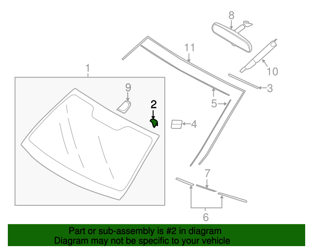 2012-2021 Subaru OEM NEW 2012-2020 Subaru Outback Windshield Pin ...