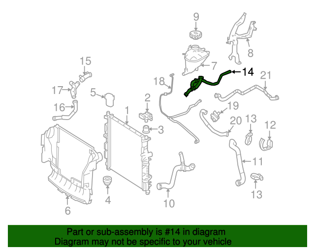 251-501-61-82 - Overflow Hose For 2006-2012 Mercedes-Benz | Mercedes ...