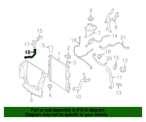 251-501-34-82 - Overflow Hose 2006-2007 Mercedes-Benz R 500 | Mercedes ...