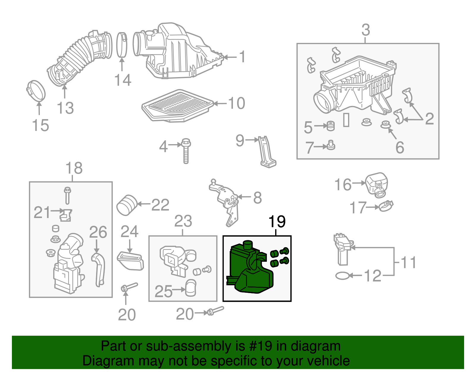 17230-REZ-A00 - 2010-2011 Honda CR-V - Chamber Assembly A Resonator ...