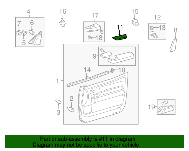 2007-2017 Toyota Tundra Armrest Cover 74222-0C030 | Toyota Parts Center