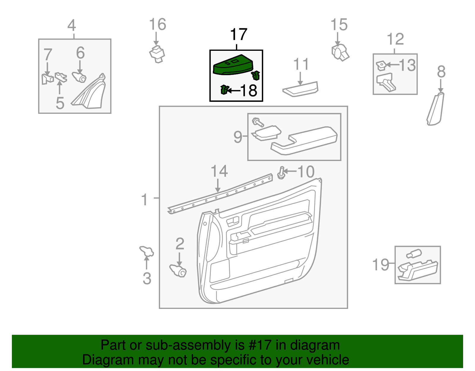 2007-2009 Toyota Tundra Switch Bezel 74231-0C080 | Toyota Parts Center