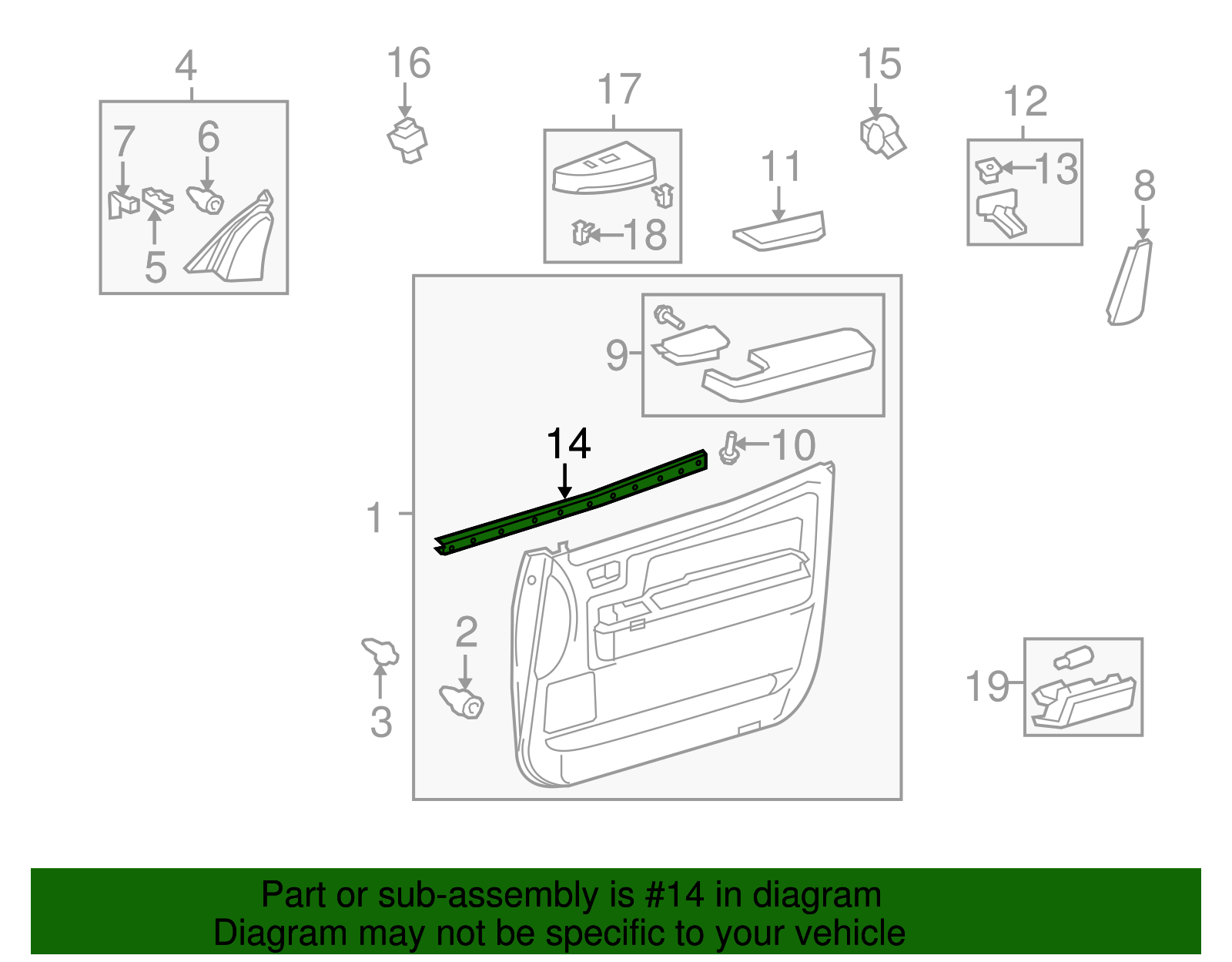 2007-2017 Toyota Tundra Door Window Belt Weatherstrip 68172-0C040 ...