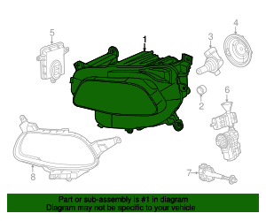 2014-2016 Jeep Cherokee Composite Headlamp - Passenger Side (RH ...