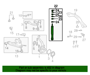 Genuine Toyota Shock Absorber part# 48510-69127 for 2005-2007 Toyota ...