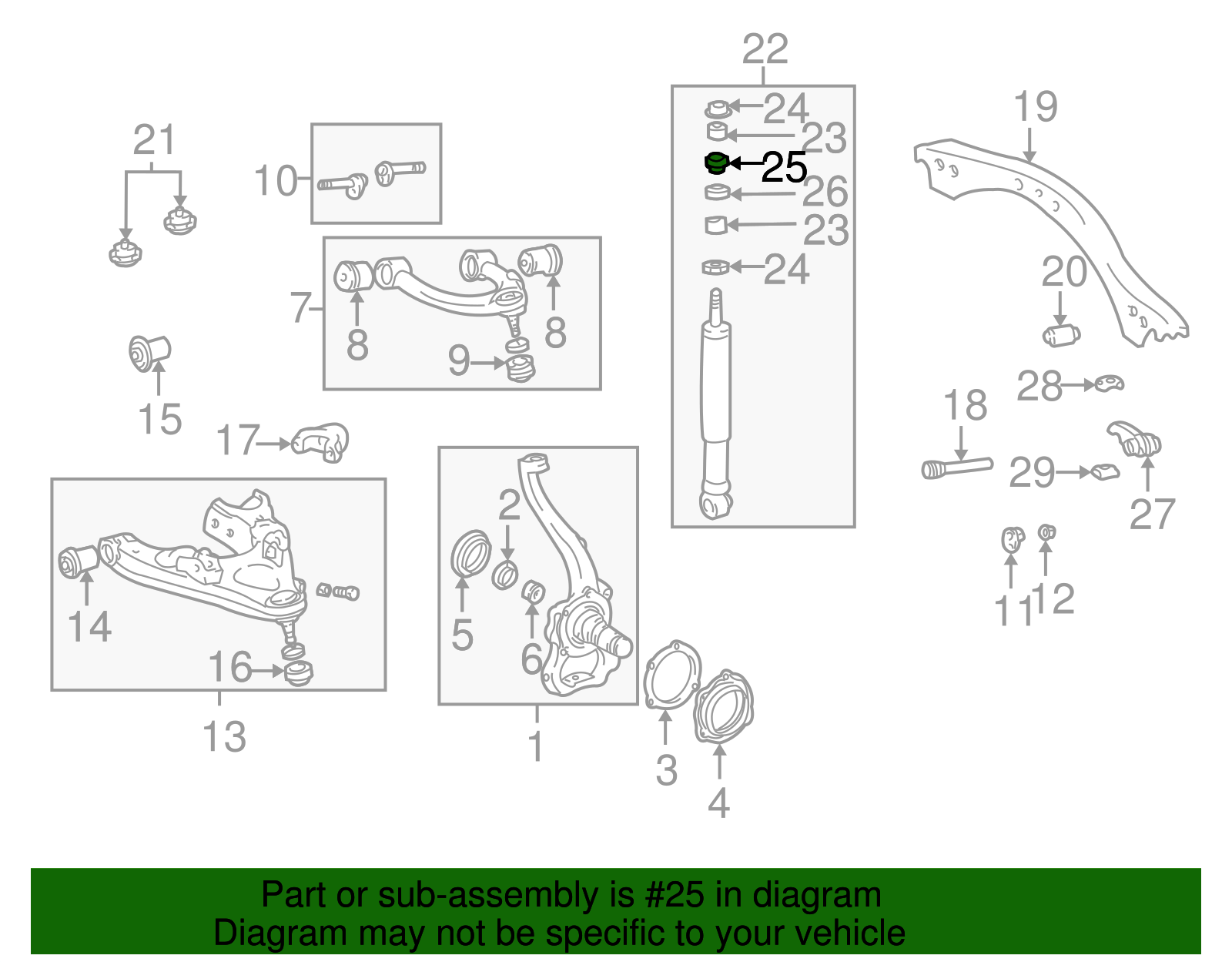 1998-2002 Toyota Land Cruiser Shock Retainer Plate 90948-02175 | Toyota ...