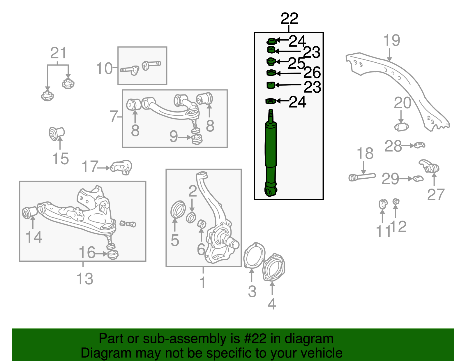 Genuine Toyota Shock Absorber part# 48510-69127 for 2005-2007 Toyota ...