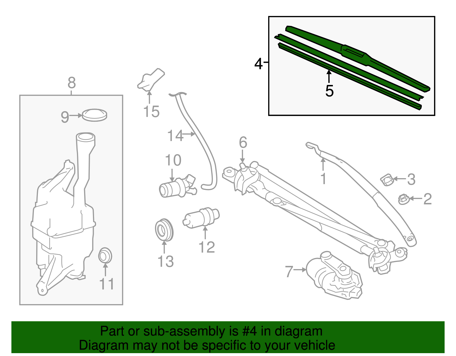 2012-2019 Toyota Windshield Wiper Blade (Left, Front) 85222-06131 ...