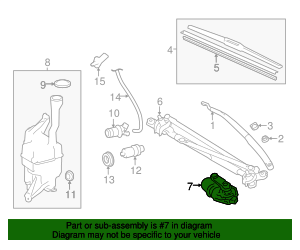 2014-2019 Toyota Wiper Motor 85110-06190 | Toyota Parts Center