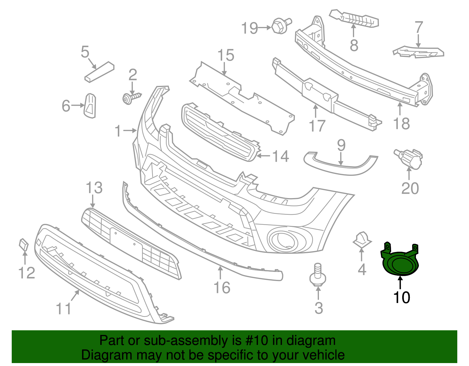 86516-2K500 - Lamp Cover 2012-2013 Kia Soul | Kia.Parts Store