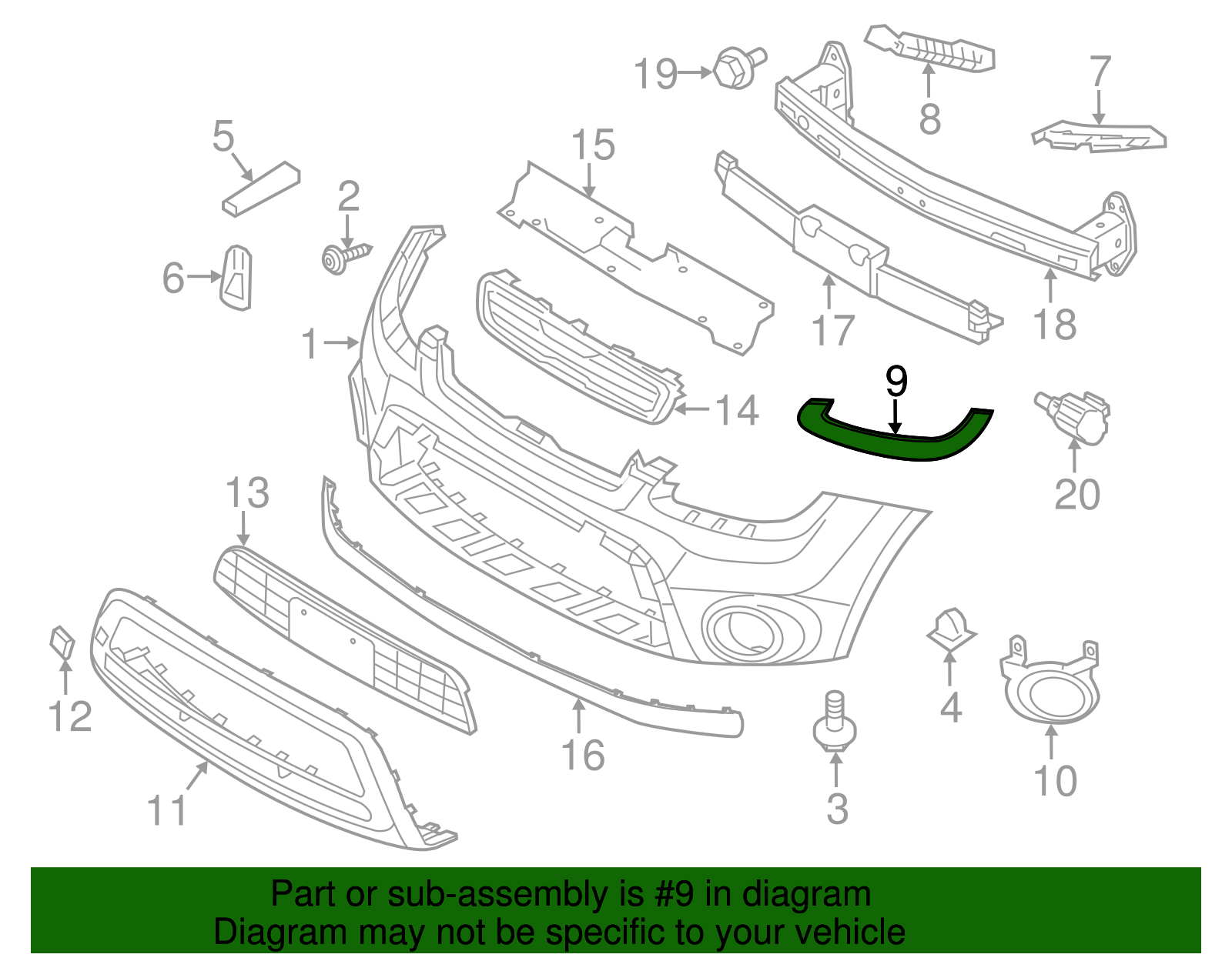 86563-2K500 - Molding 2012-2013 Kia Soul | Kia Cheap Parts