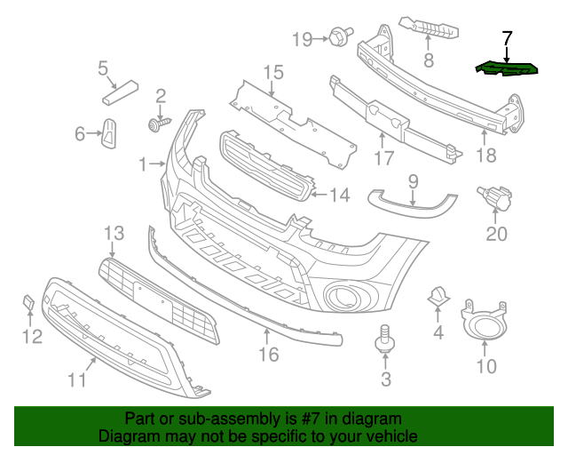 2012-2013 Kia Soul OEM NEW 12-13 Kia Soul Bracket Front Bumper Upper ...