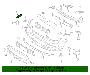 2012-2013 Kia Soul OEM NEW 12-13 Kia Soul Right Side Front Bumper Upper ...