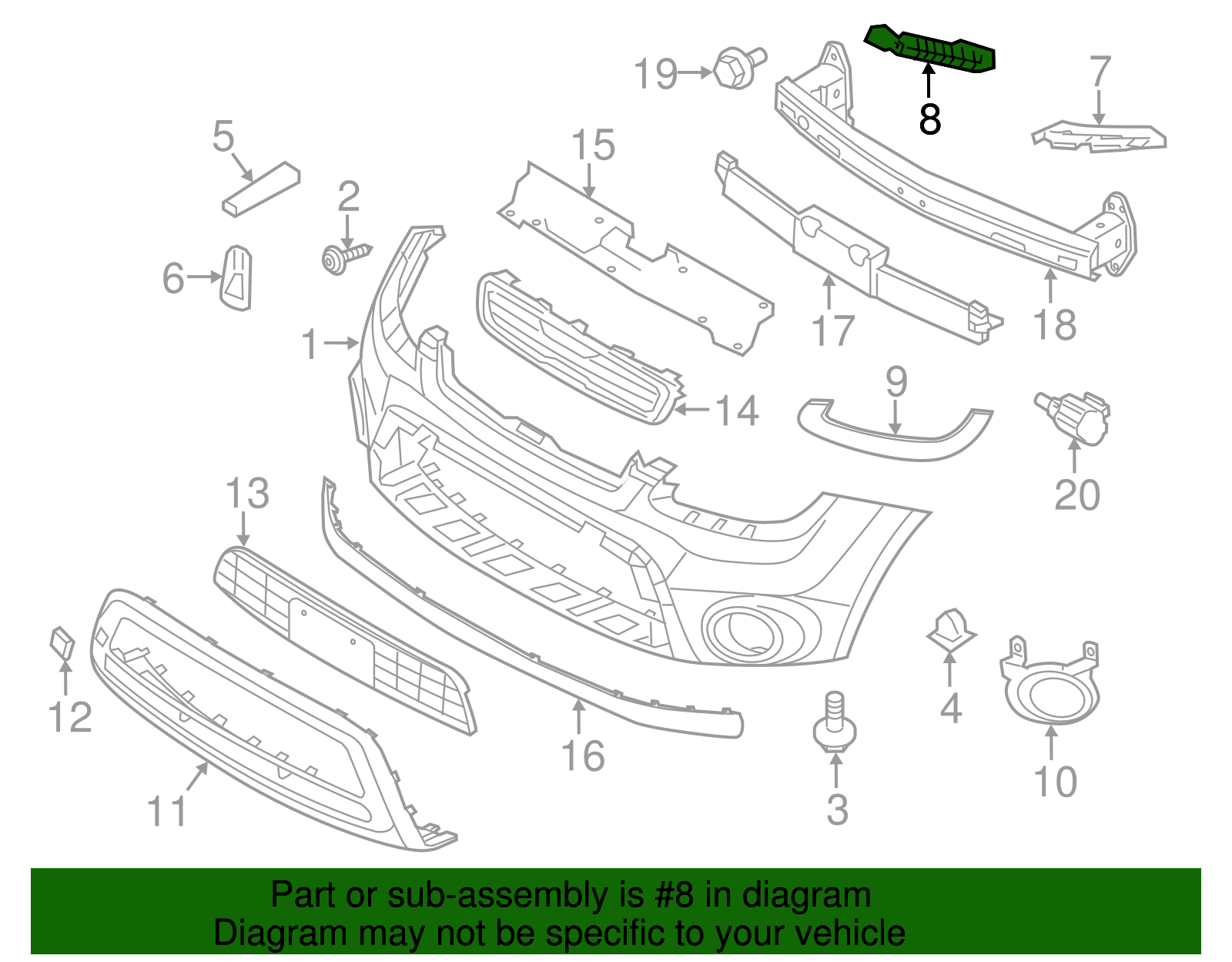 2012-2013 Kia Soul Side Bracket 86553-2K500 | OEM Parts Online