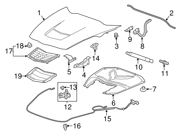 2014-2024 Chevrolet Corvette Hood Latch Striker 23491557 | OEM Parts Quick