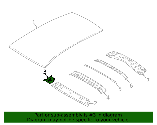 41007493992 - 2018-2021 BMW X3 Windshield Header Reinforced Plate (41 ...