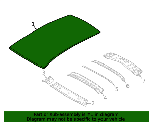 Genuine BMW 41-00-7-494-007 | Roof Panel | FREE Shipping on Most Orders ...