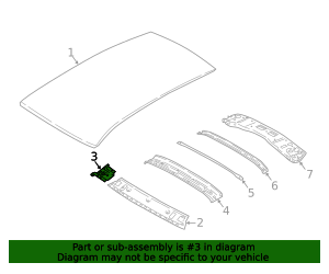 41007493992 - 2018-2021 BMW X3 Windshield Header Reinforced Plate (41 ...
