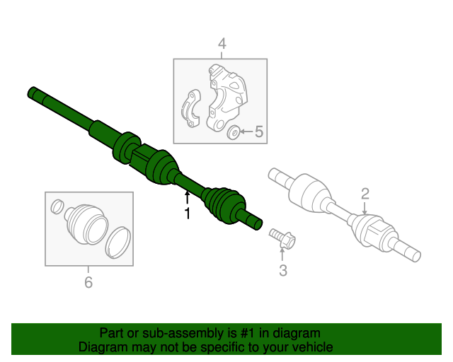 2015-2016 Volvo Axle Assembly - Passenger Side (RH) 36011304 ...