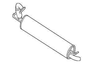 4534903500 - Muffler W/Tailpipe 2016-2017 Smart Fortwo | Mercedes-Benz ...