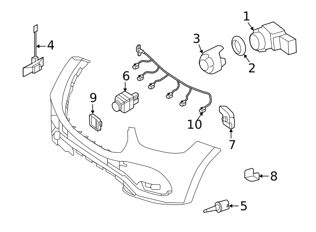 Genuine OEM Park Assist Camera Clip | 167-888-14-00-64 | Fits Select ...