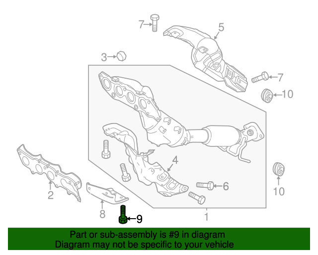 2012-2021 Mazda Inlet Pipe Bolt 9YA0-20-846 | RealMazdaParts.com