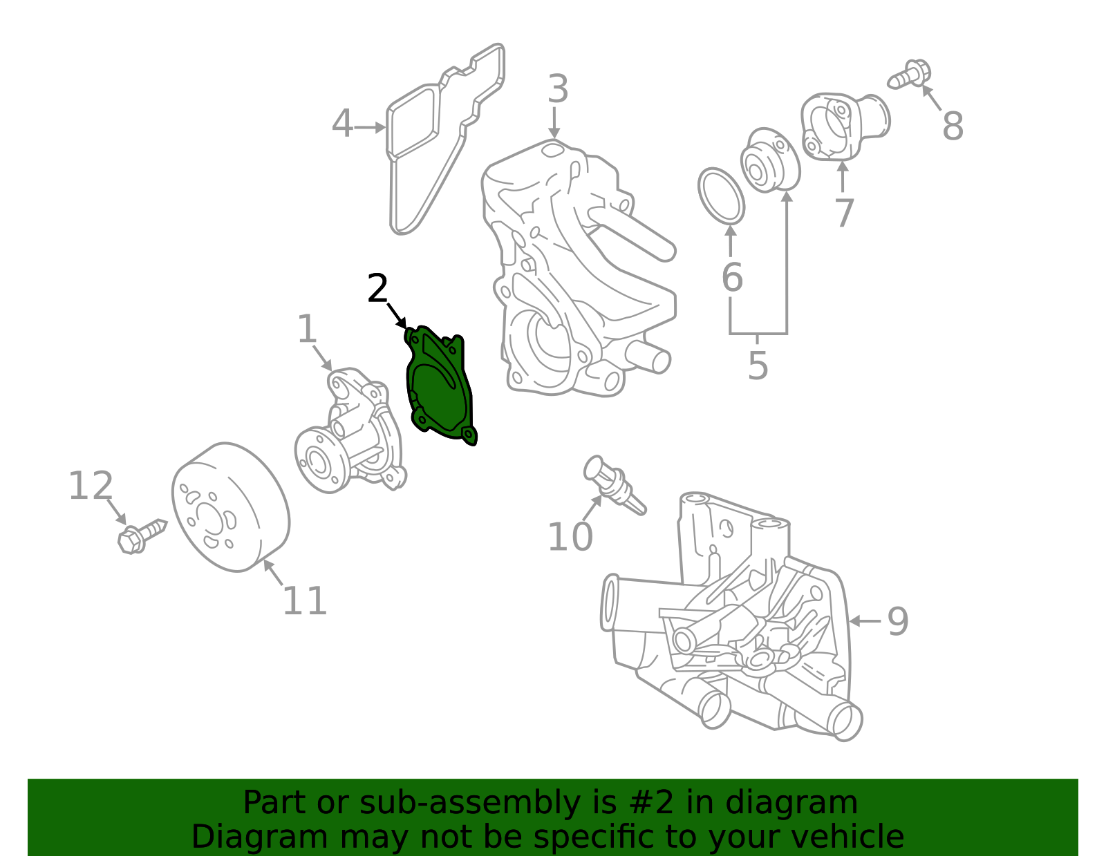 2018-2025 Nissan Gasket 21014-5RB0A | Temecula Nissan Parts