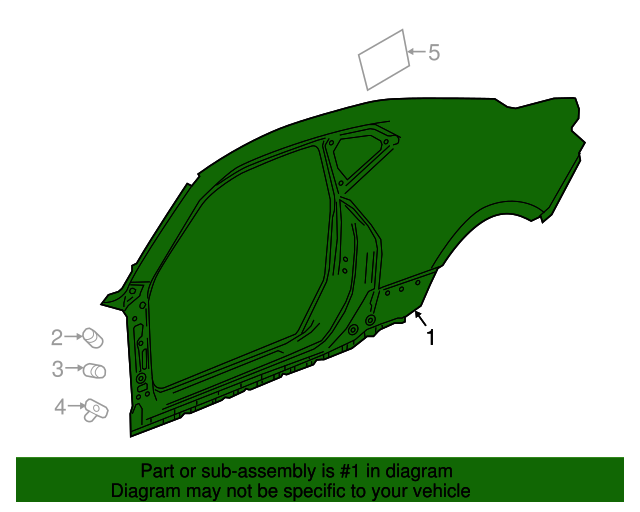84436224 - Passenger Side Body Side Outer Panel 2016-2024 Chevrolet ...