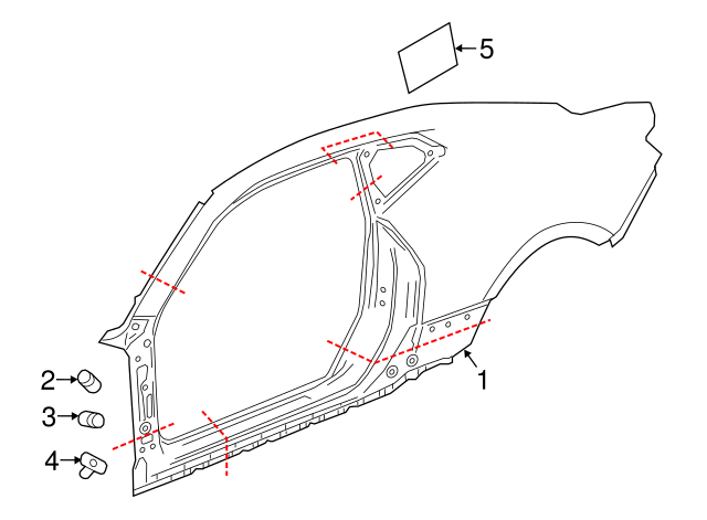 2016-2023 Chevrolet Camaro Passenger Side Body Side Outer Panel ...