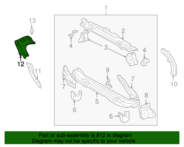 2000-2005 Toyota Celica Radiator Seal 53735-20101 | OEM Parts Online