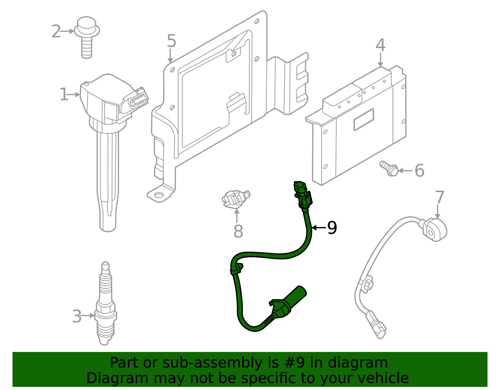 2020-2025 Kia Engine Crankshaft Position Sensor 39180-2M612 | OEM Parts ...